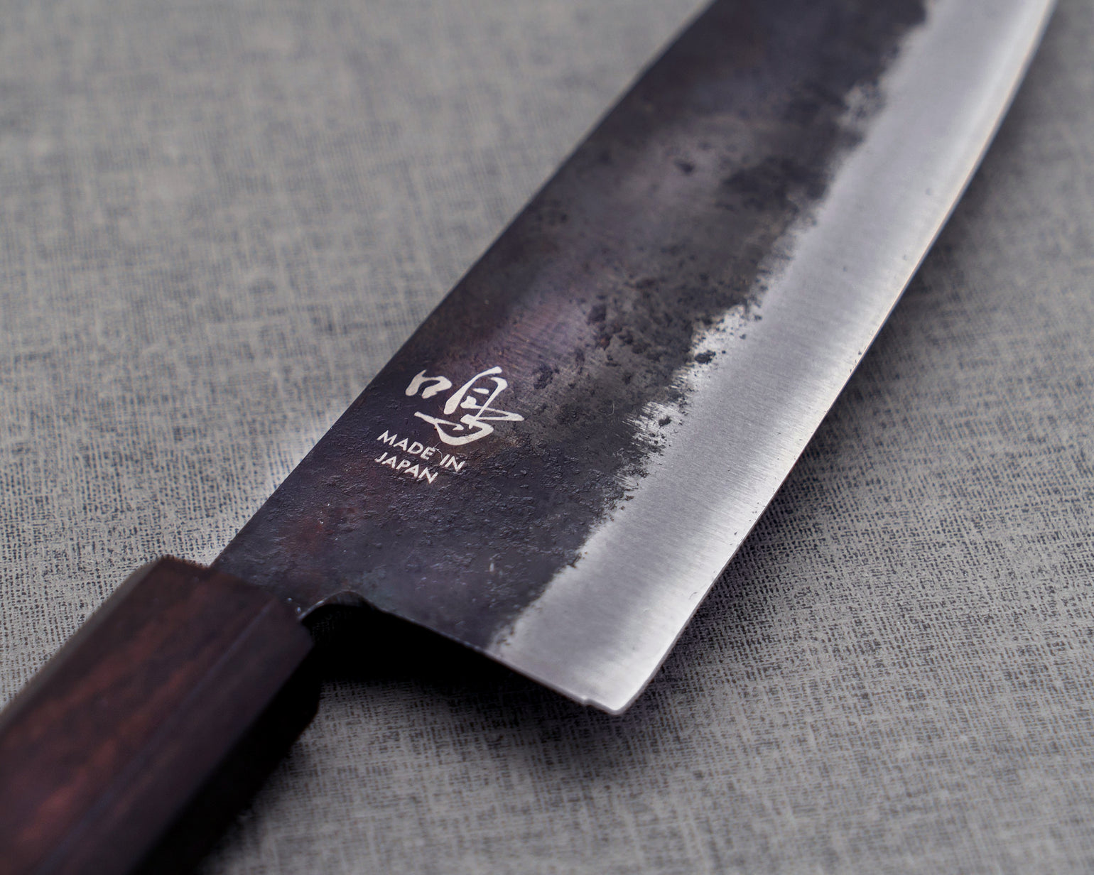 Naru “Hatsukou Series” Aogami #2 Kurouchi 165mm Bunka with Ebony Handl ...