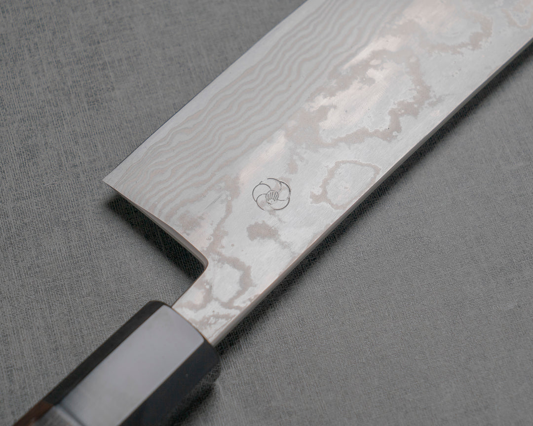Hatsukokoro / Miyazaki Kajiya "Ryusui" ATS-34 Damascus Kirtsuke Gyuto ...